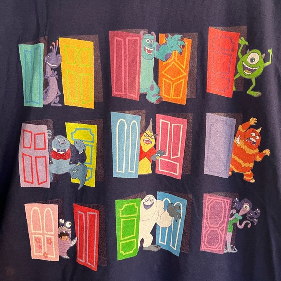 Disney | Shirts | Mens Xl Disney Pixar Monsters Inc Doors Shirt Roz ...